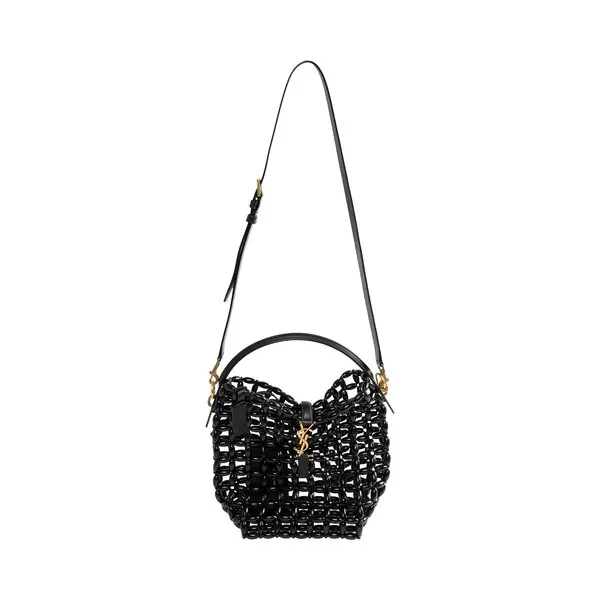 Saint Laurent Beaded Bucket Bag - Black