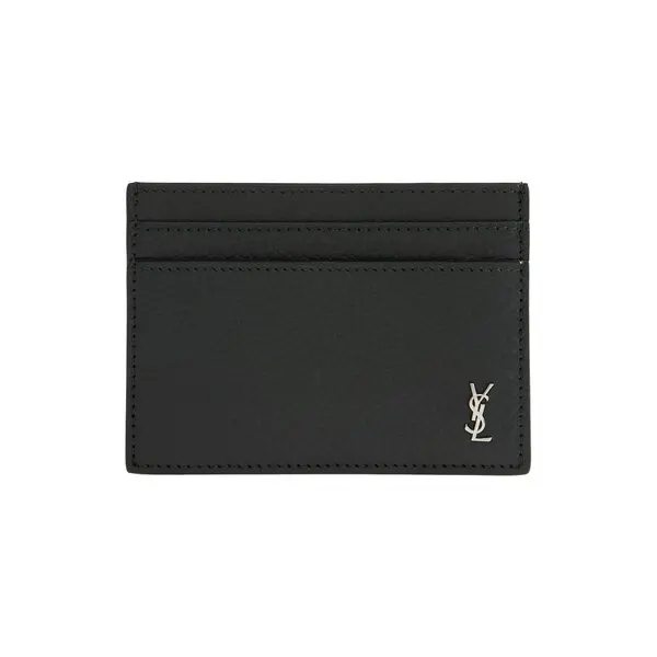 Saint Laurent Leather Card Holder Ultramarine