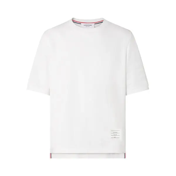 Thom Browne Short-sleeve Rib Cuff T-shirt - White