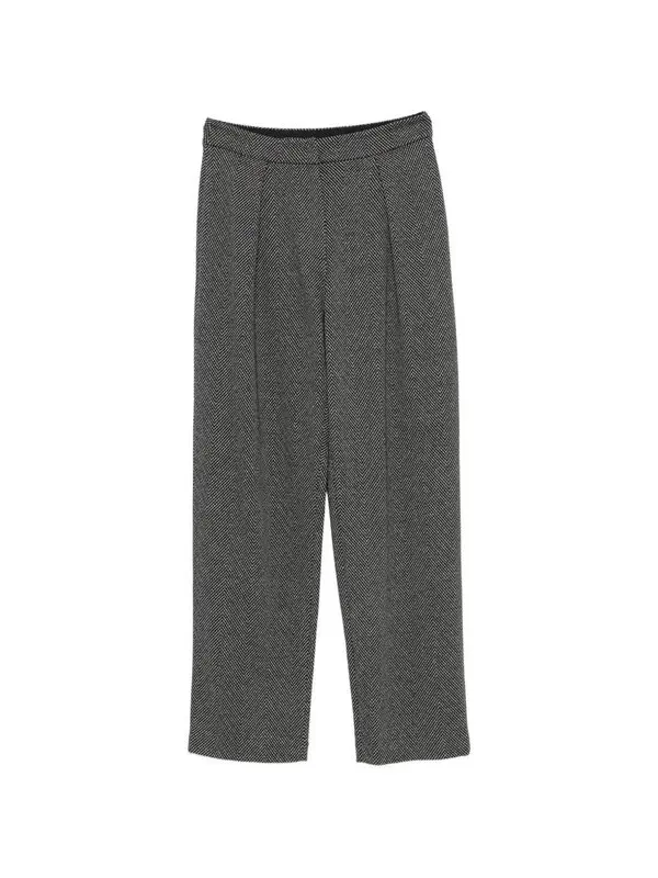 Emporio Armani Cotton Trousers - Black