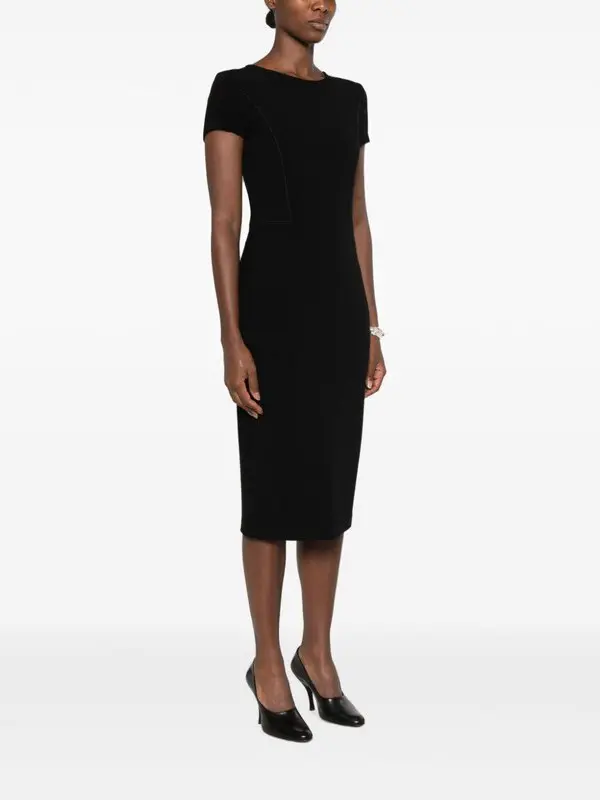 Emporio Armani Midi Dress With Short Sleeves