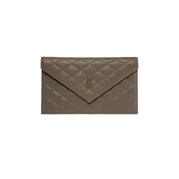 Saint Laurent Quilted Envelope Pouch