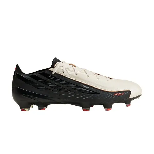 Adidas F50 Hyperfast Elite Fg 'zero Metalic Core Black Solar Orange - White