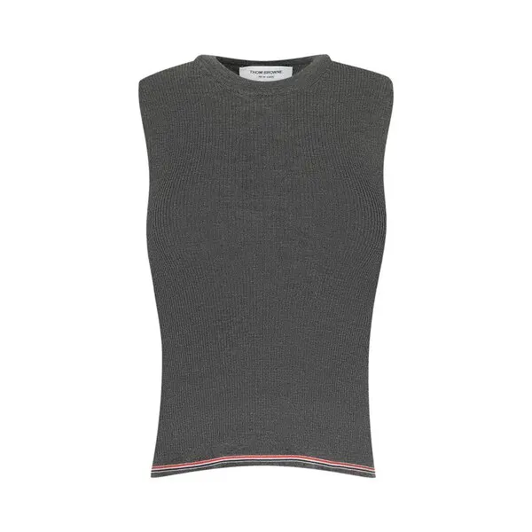 Thom Browne Rib Stitch Sleeveless Top
