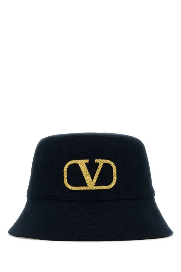 Valentino Garavani Embroidered Cotton Bucket Hat - Blue