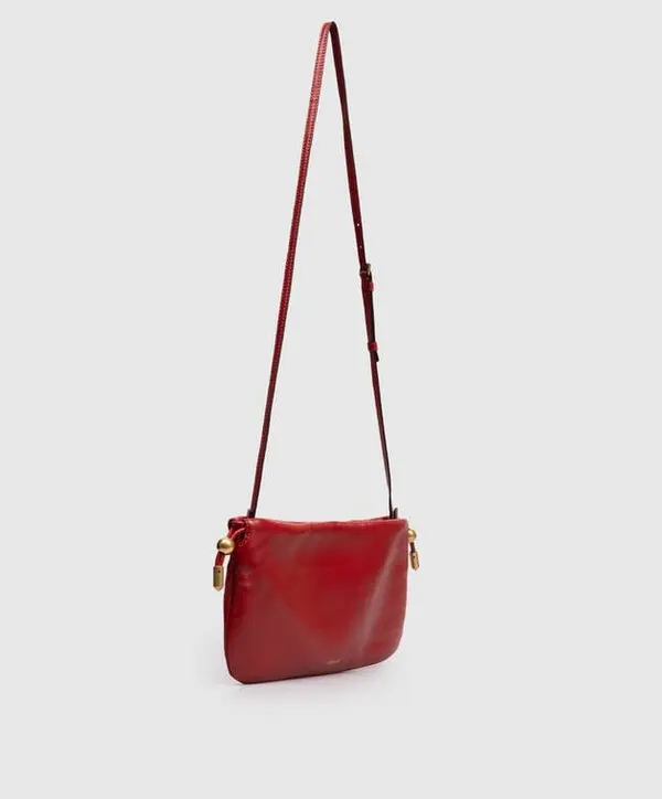 Versace Tag Drawstring Pouch Handbag - Firegold