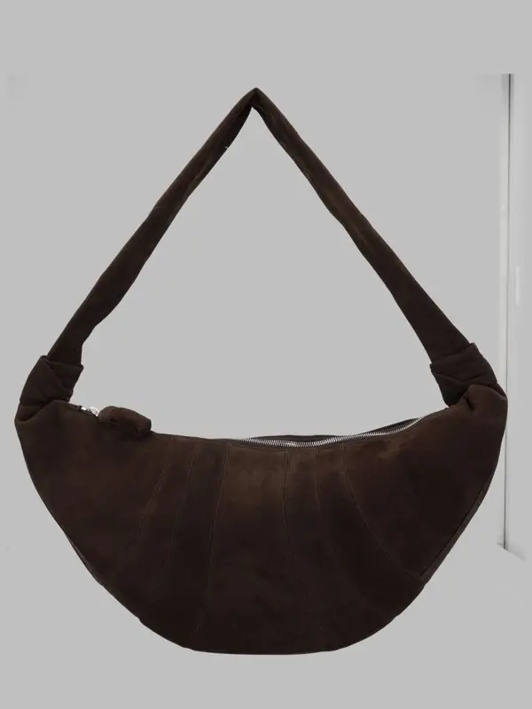 LEMAIRE Leather Crescent Shoulder Bag - Brown