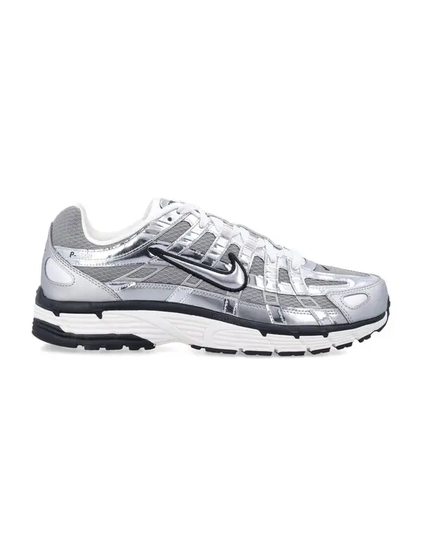 Nike Retro Runner Low-top Sneakers With Metallic Mesh & Chrome-effect Overlays - Metallic Silver