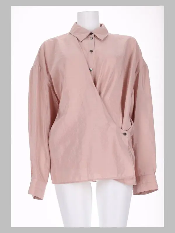 LEMAIRE Wrap-front Silk Blend Shirt