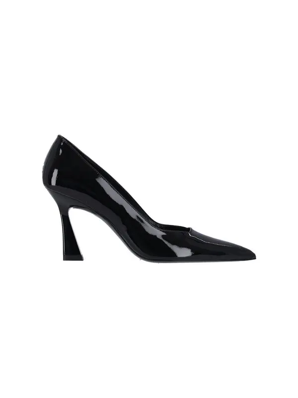 STUART WEITZMAN Coated Calf Leather Heeled Pumps