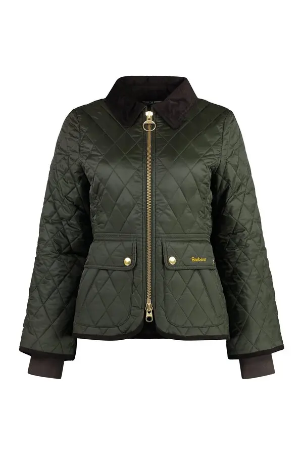 Barbour Beadnell Quilted Jacket With Corduroy Collar
