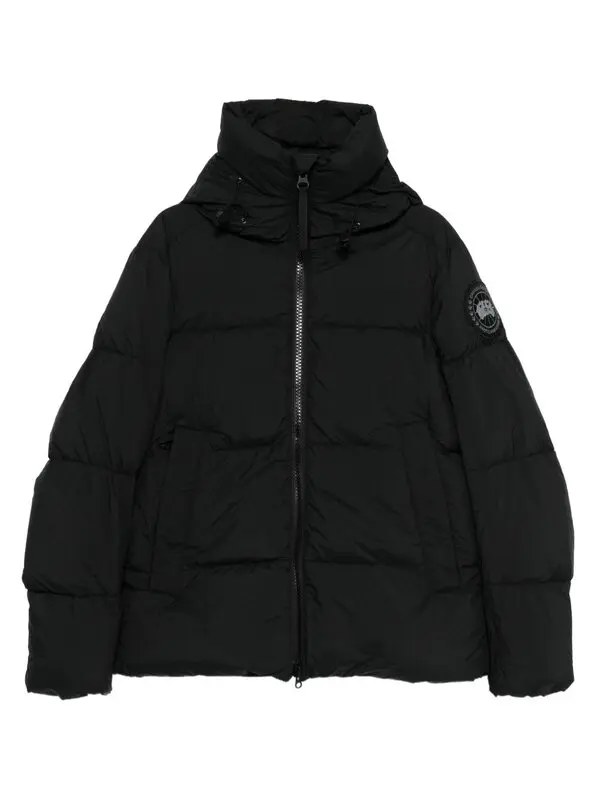 Canada Goose Crofton Padded Jacket With Logo - Black