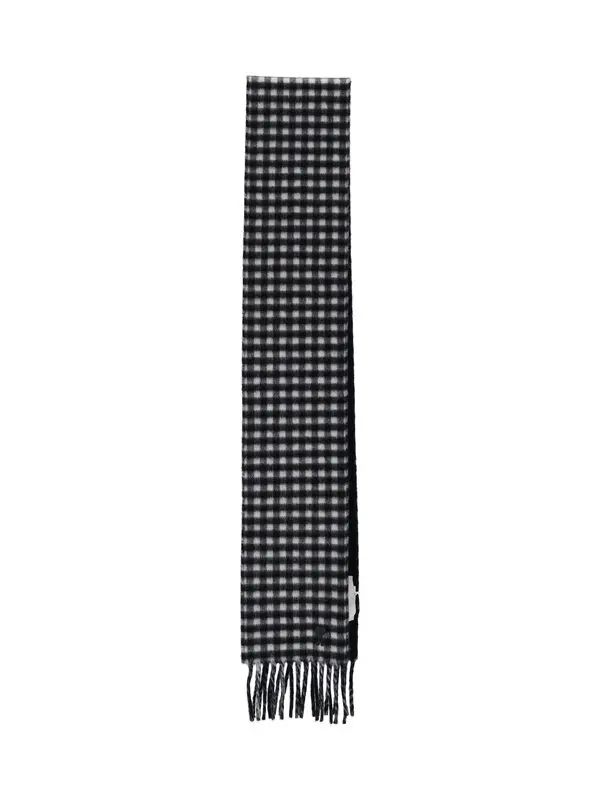 AMI Paris Wool Check Scarf