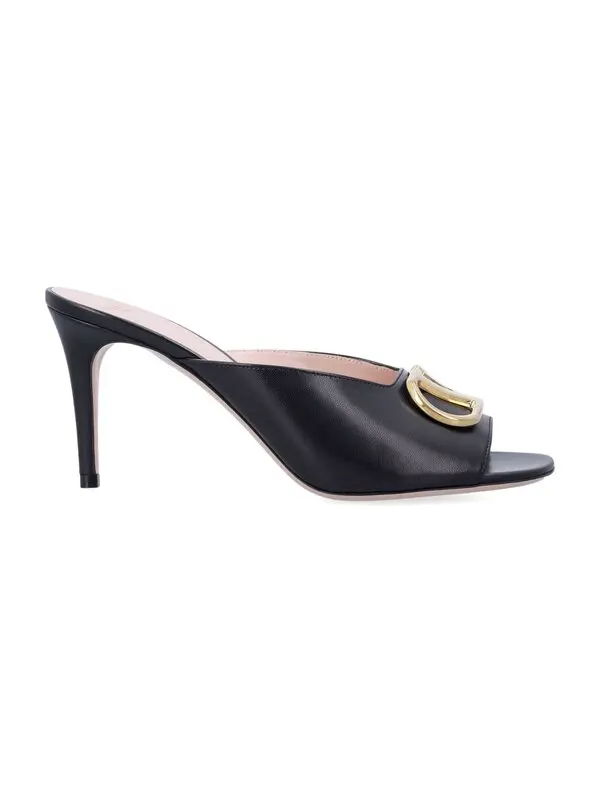 Valentino Garavani Leather Stiletto Heel Slide Mule Sandals