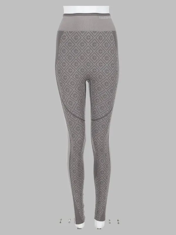 Casablanca Monogram Knit High-waisted Leggings