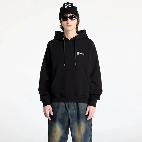Off-White Script Logo Skate Hoodie - Black
