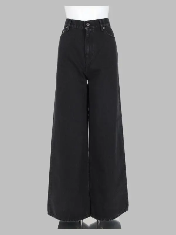 GOLDEN GOOSE High-waisted Wide-leg Denim Trousers - Black