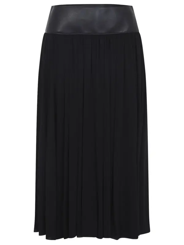 Alaïa High-waist Pleated Midi Skirt