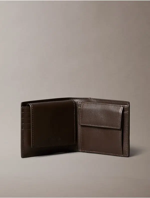 Calvin Klein Textured Monogram Id Wallet - Mulch/iron Aop