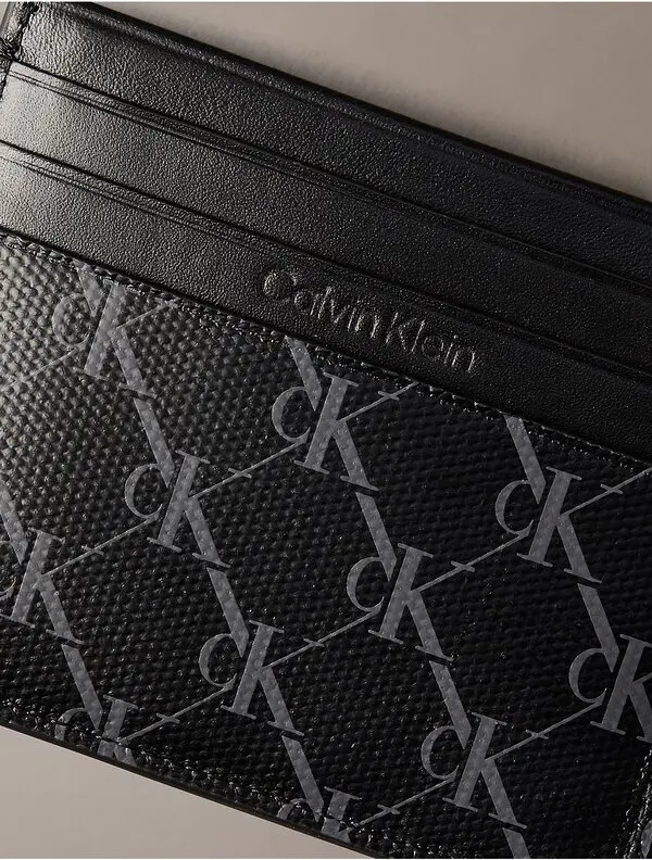 Calvin Klein Embossed Monogram Card Case & Key Fob