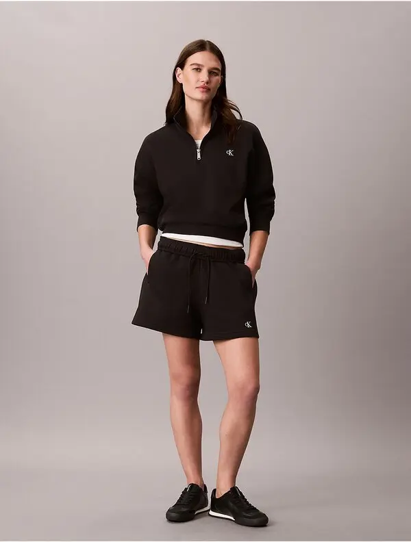 Calvin Klein Monogram Fleece Shorts - Black