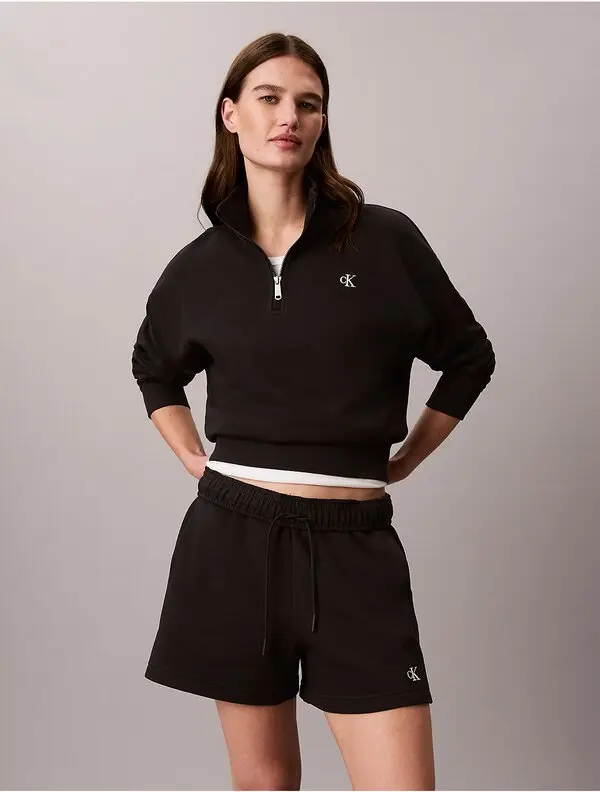 Calvin Klein Monogram Fleece Shorts - Black