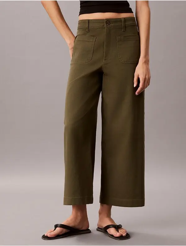 Calvin Klein Stretch Twill Marcy Pants - Olive Night