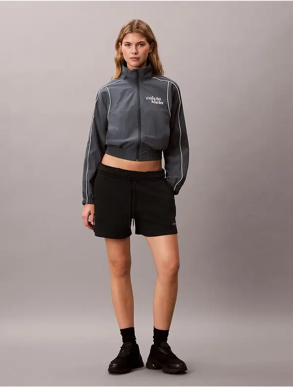 Calvin Klein Monogram Fleece Shorts - Black