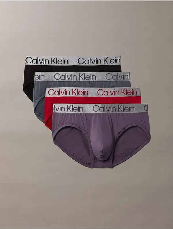 Calvin Klein Chromatic 4-pack Hip Brief - Rio Red Multi