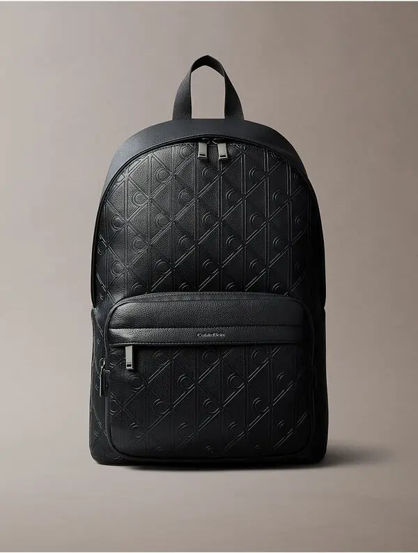 Calvin Klein Debossed Emblem Logo Round Backpack