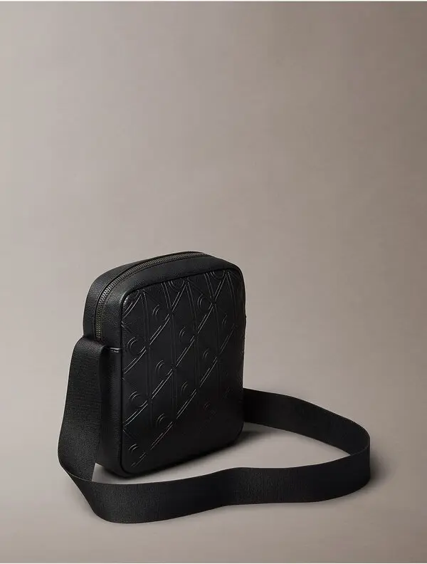 Calvin Klein Debossed Emblem Logo Reporter Bag