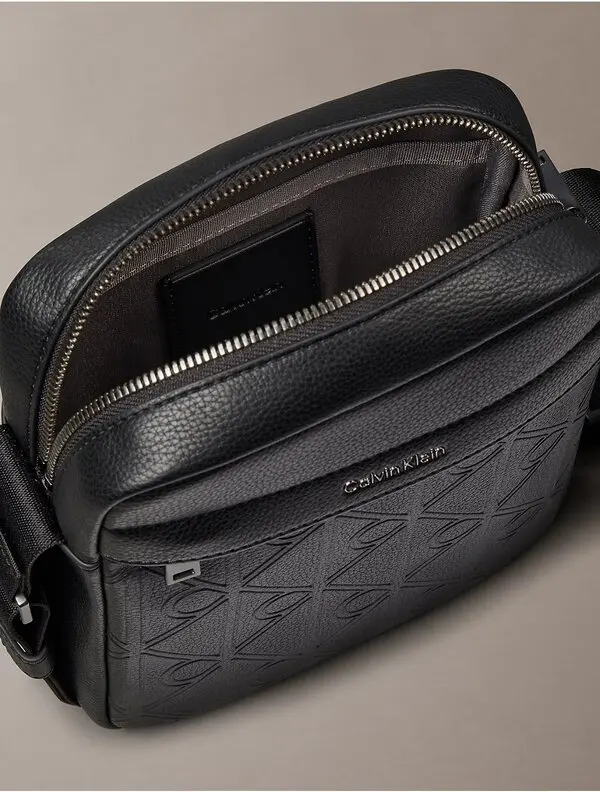 Calvin Klein Debossed Emblem Logo Reporter Bag