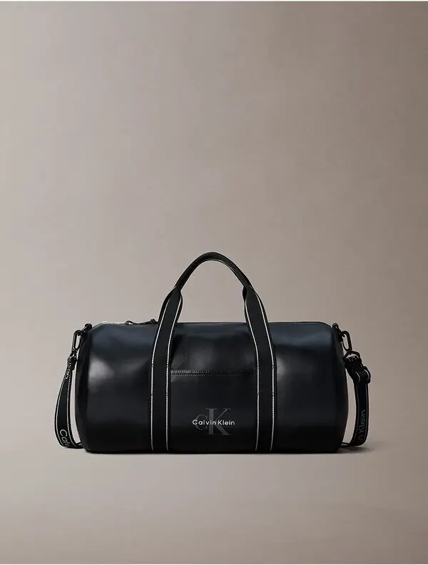 Calvin Klein Bold Monologo Webbing Strap Weekender Bag