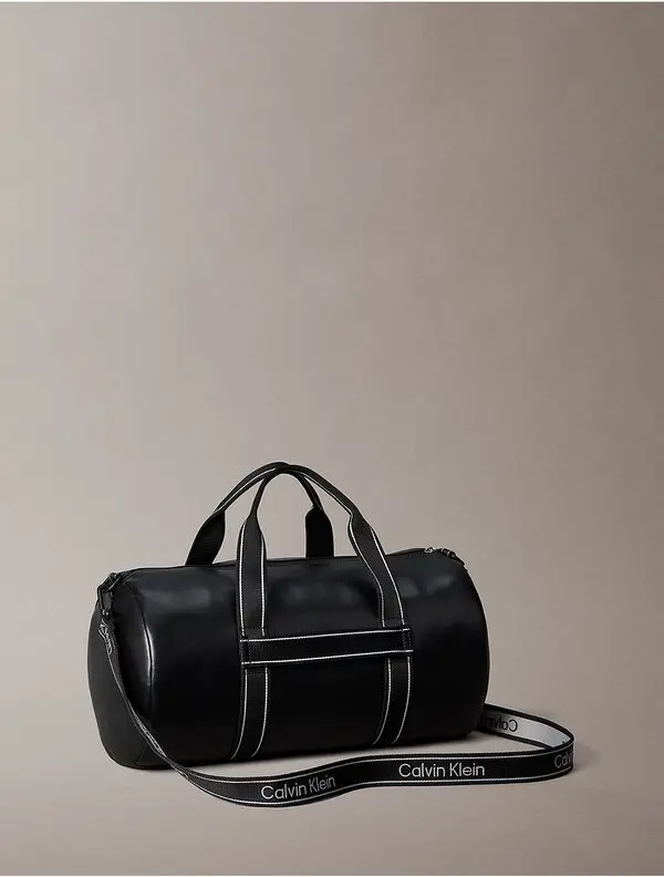 Calvin Klein Bold Monologo Webbing Strap Weekender Bag
