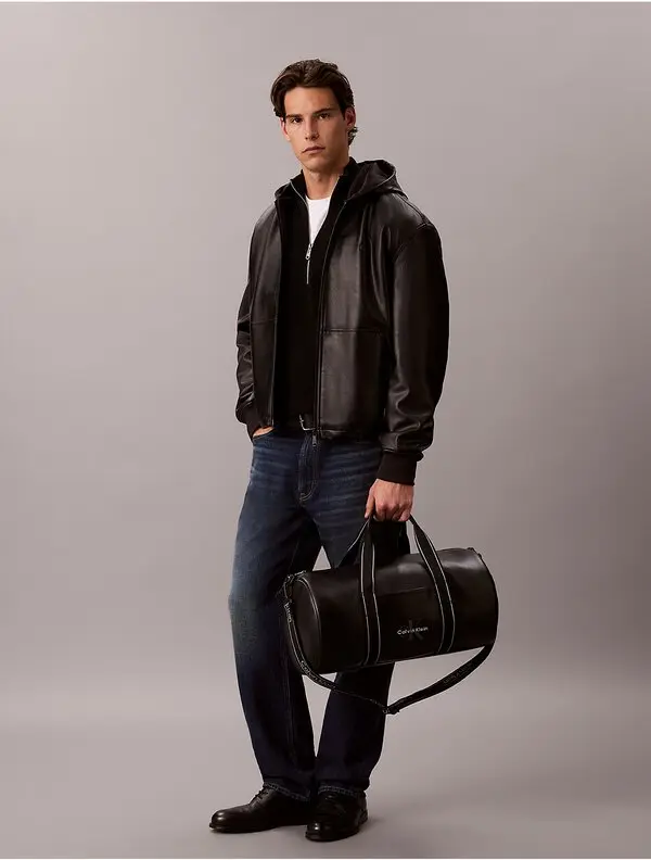 Calvin Klein Bold Monologo Webbing Strap Weekender Bag