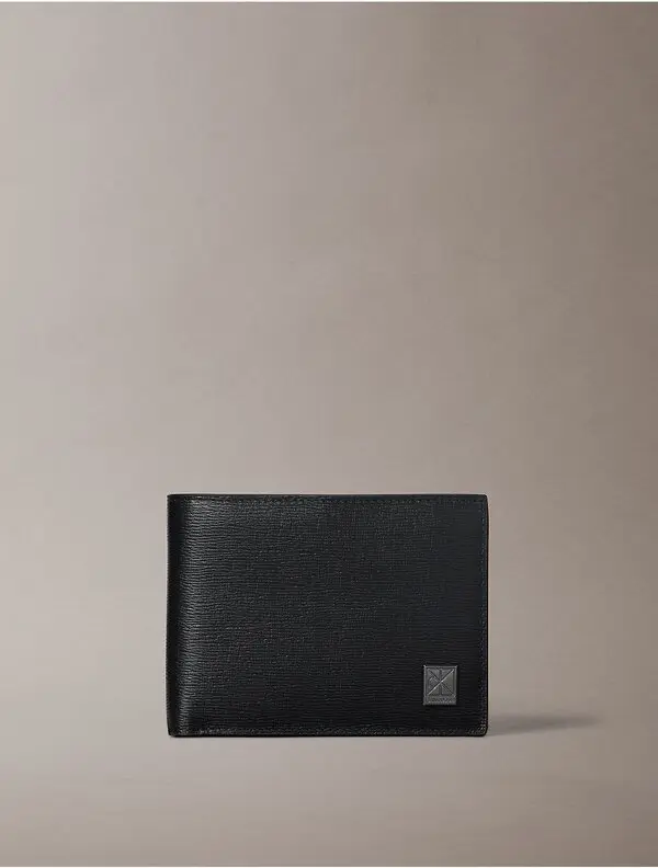 Calvin Klein Emblem Logo Hardware Trifold Coin Wallet