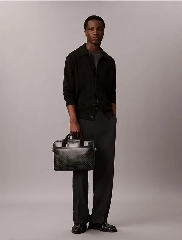 Calvin Klein Coated Emblem Logo Commuter Bag