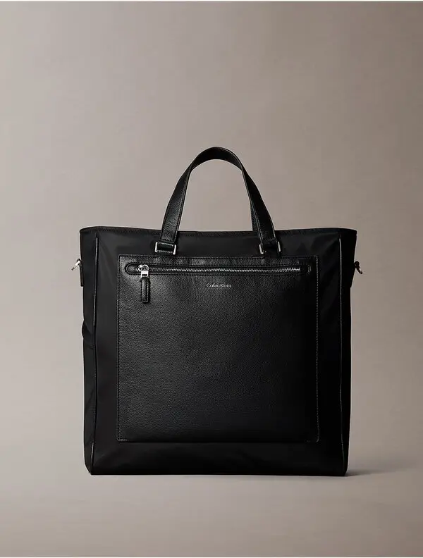 Calvin Klein Hardware Logo Mixed Tote Bag