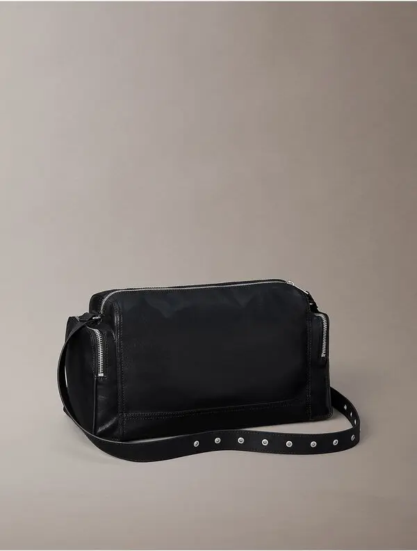 Calvin Klein Embossed Monologo Zip Duffle Bag
