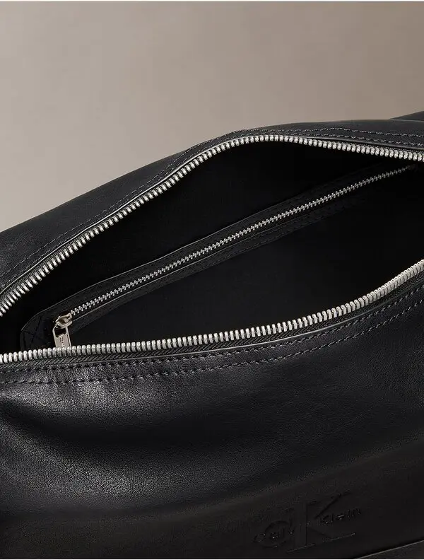 Calvin Klein Embossed Monologo Zip Duffle Bag