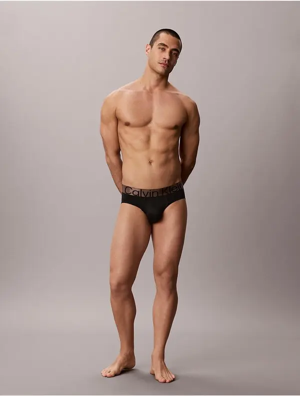 Calvin Klein Brushed Microfiber Stretch Hip Brief - Black