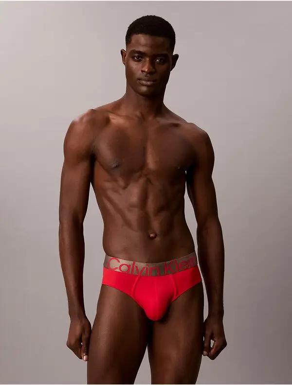 Calvin Klein Brushed Microfiber Stretch Hip Brief - Goji Berry