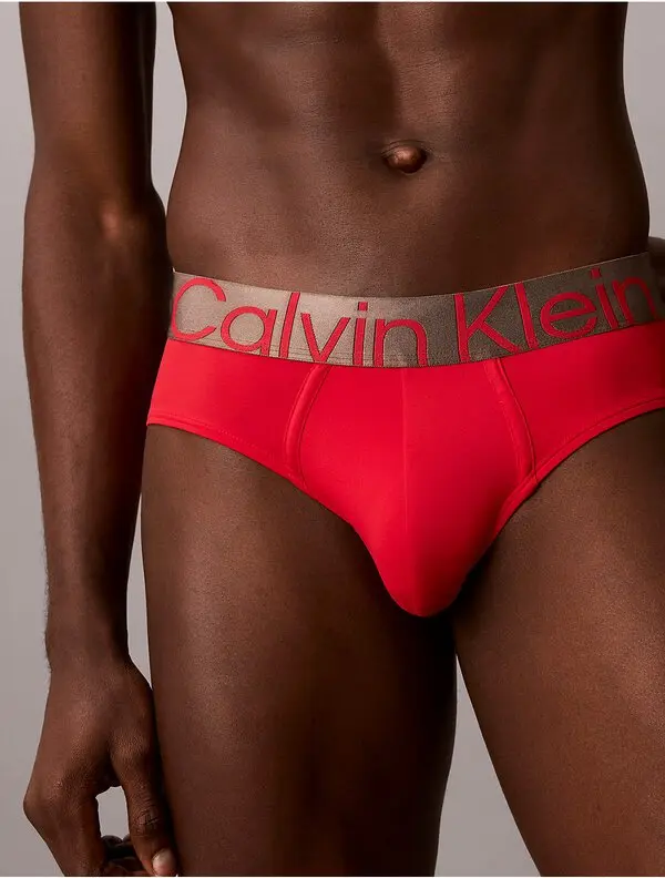 Calvin Klein Brushed Microfiber Stretch Hip Brief - Goji Berry