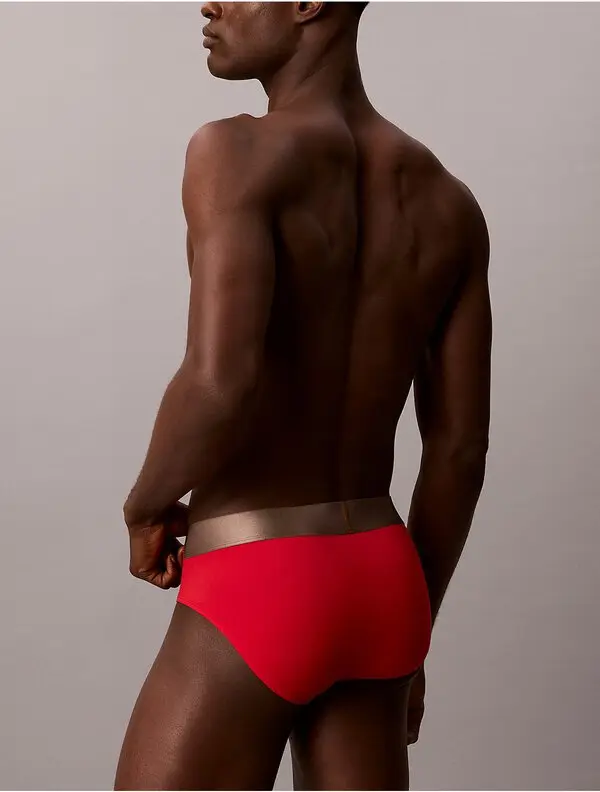 Calvin Klein Brushed Microfiber Stretch Hip Brief - Goji Berry