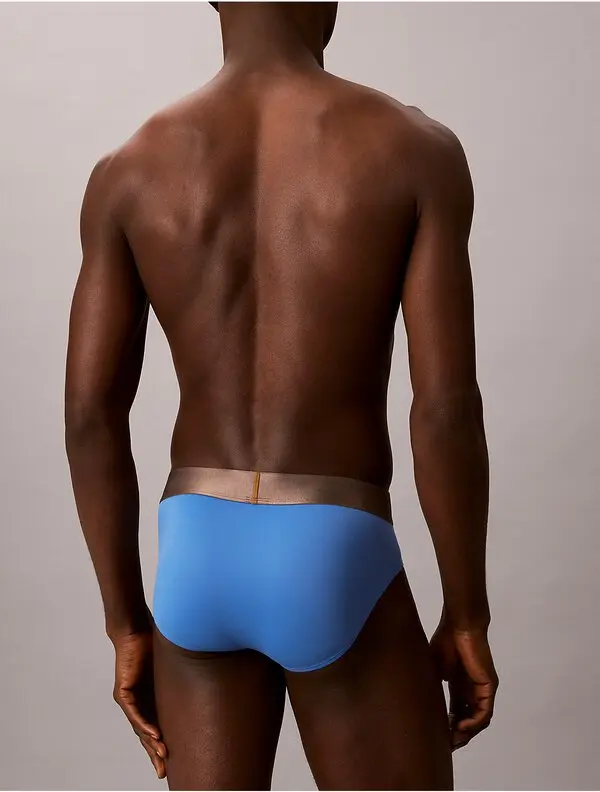Calvin Klein Brushed Microfiber Stretch Hip Brief - Poseidon Blue