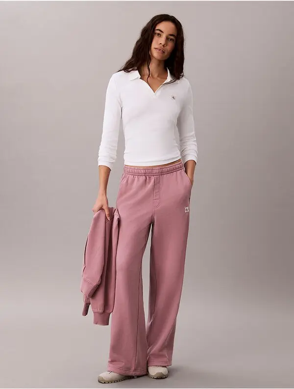 Calvin Klein Monologo Terry Sweatpants - Dusky Orchid