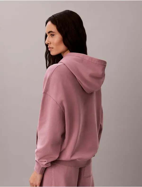 Calvin Klein Monologo Terry Hoodie - Dusky Orchid