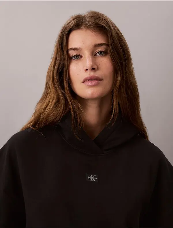 Calvin Klein Woven Monologo Relaxed Hoodie