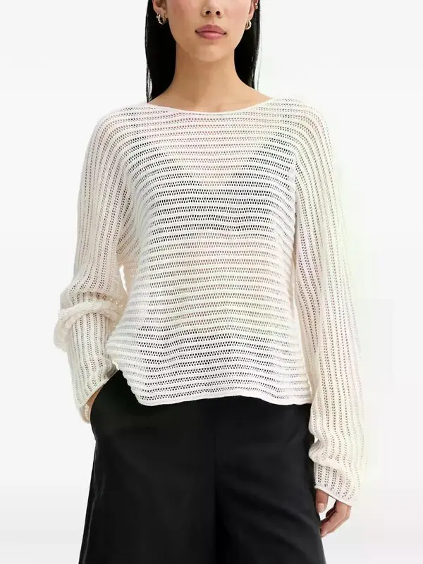 Marc O'polo Ajour Open-knit Boat-neck Sweater