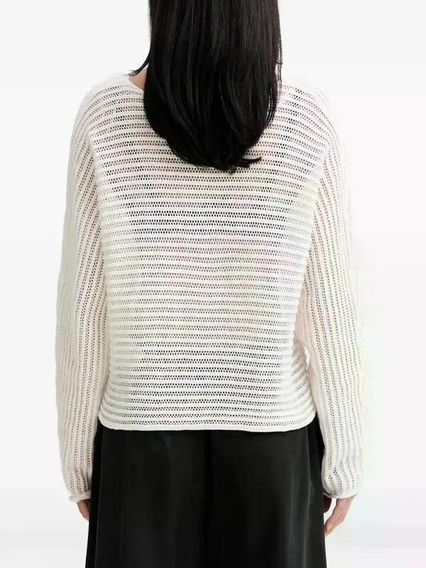 Marc O'polo Ajour Open-knit Boat-neck Sweater